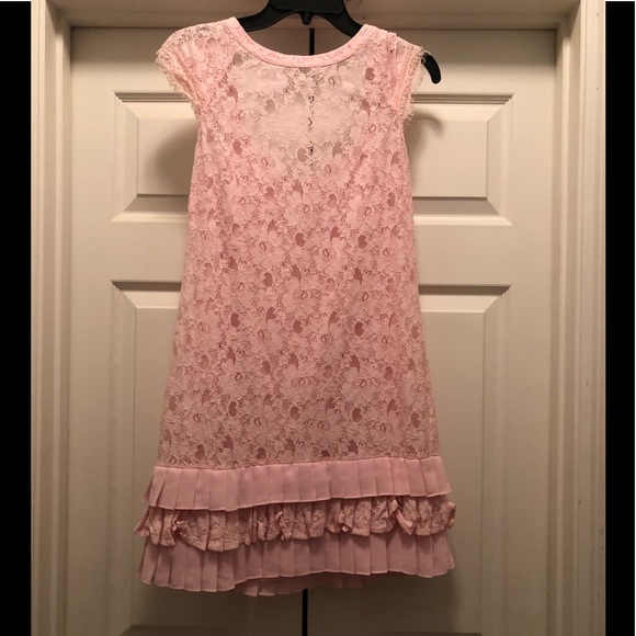 Jessica Simpson | Dresses | Jessica Simpson Pink Lace And Ruffled ...